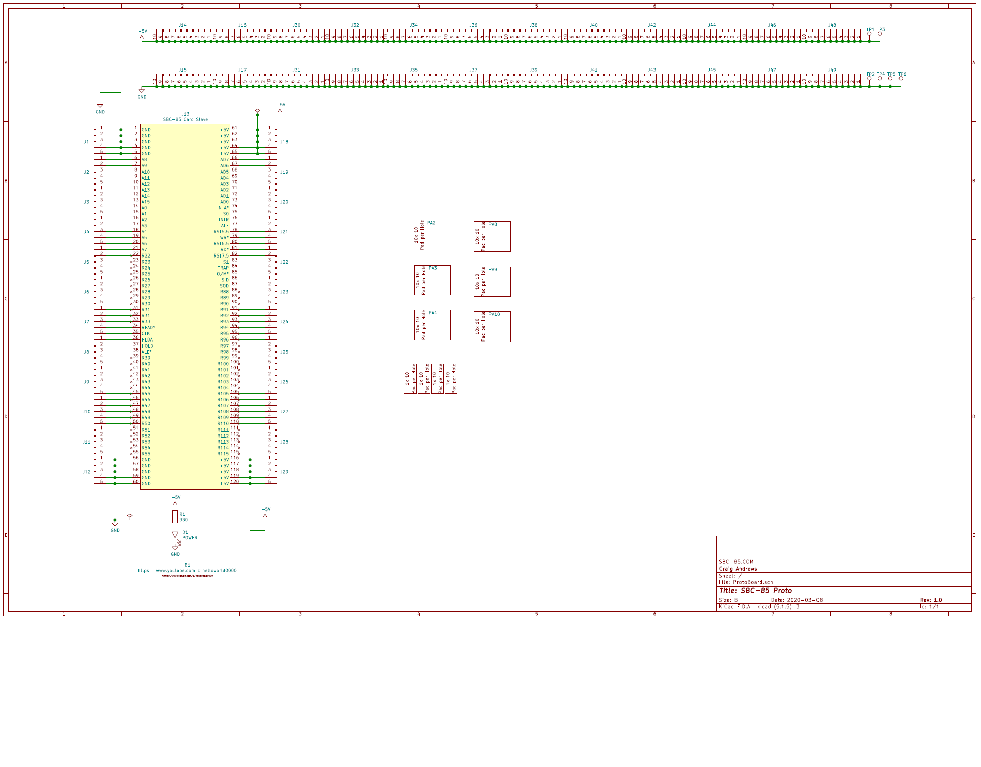 Bus Protoboard v1.0 Documentation » Bits Of The Golden Age