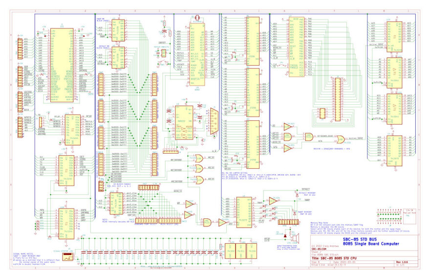 STD-85 8085 Single Board Computer Schematic » Bits Of The Golden Age