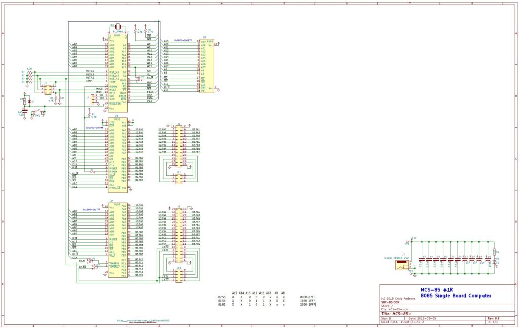 MCS-85+ Schematic » Bits Of The Golden Age