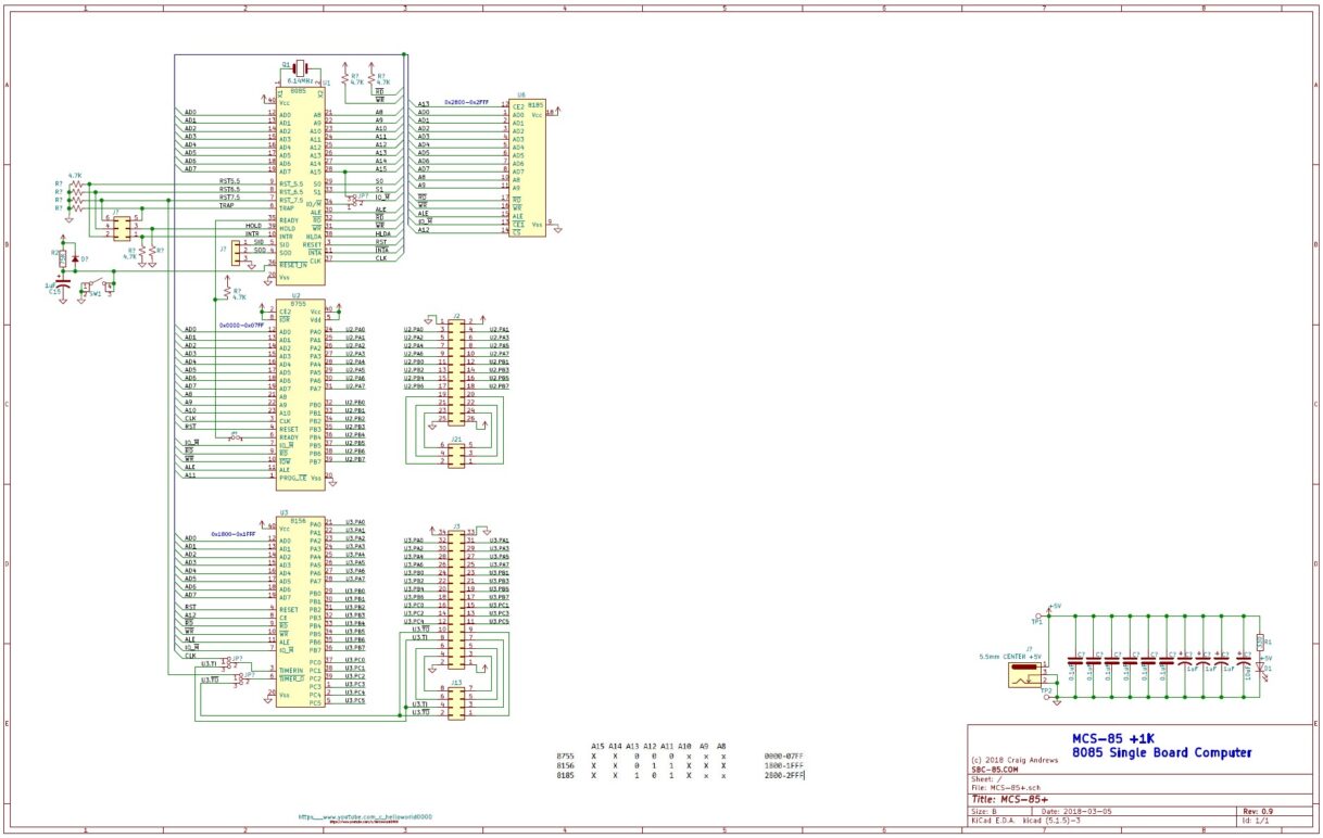 MCS-85+ Schematic » Bits Of The Golden Age