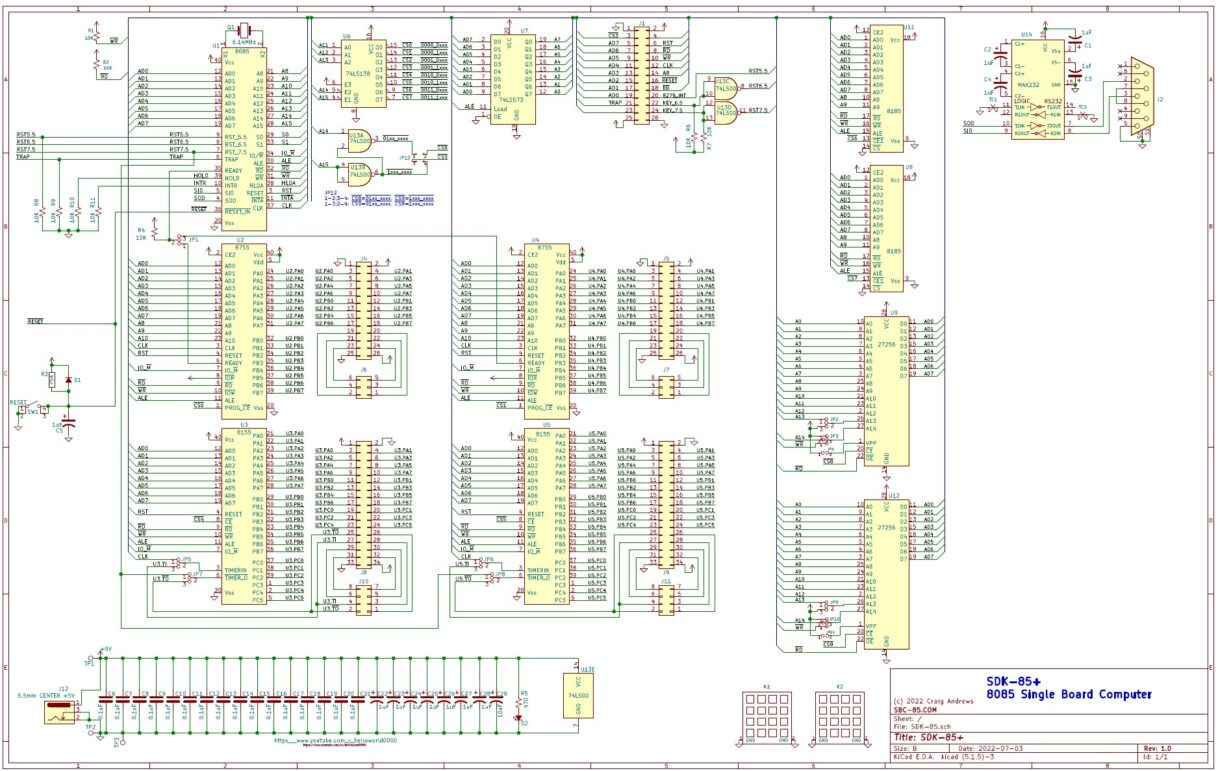 SDK-85+ Schematic v1.0 » Bits Of The Golden Age