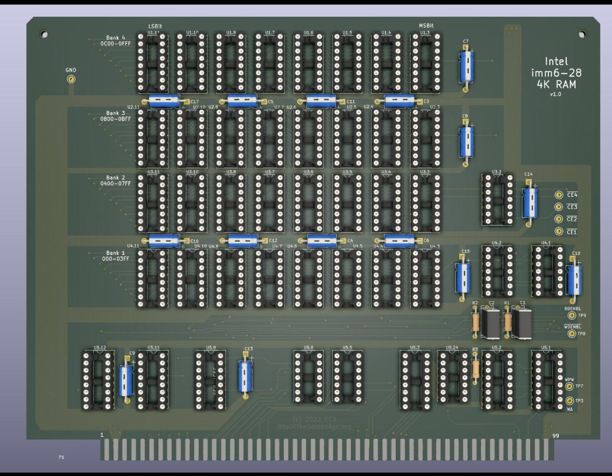 Intel Intellec imm6-28 RAM Board » Bits Of The Golden Age