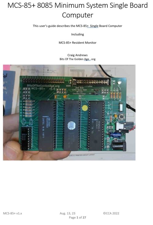 MCS-85+ Documentation » Bits Of The Golden Age