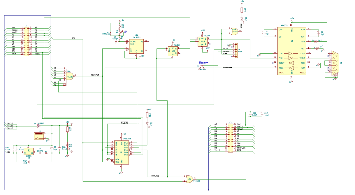 2K PROM to Serial Adapter DooDad Schematic » Bits Of The Golden Age